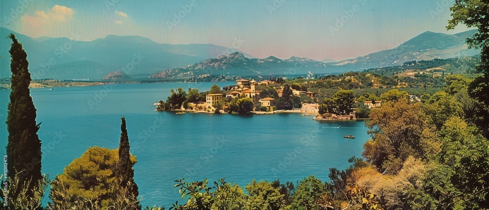 Vintage Italian Landscape Postcard: Sunny 1970s Atmosphere, Classic ...