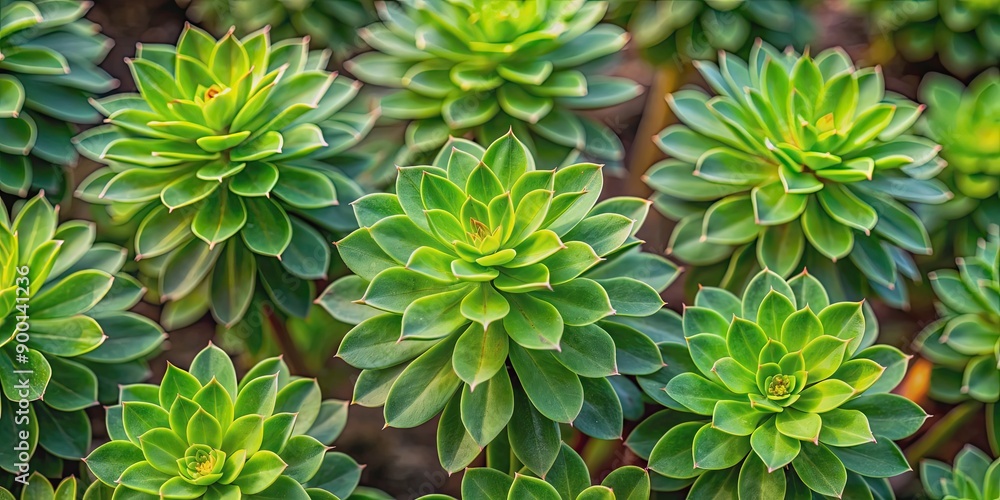 Rare and harmful spurge plant with vibrant green leaves and toxic sap ...