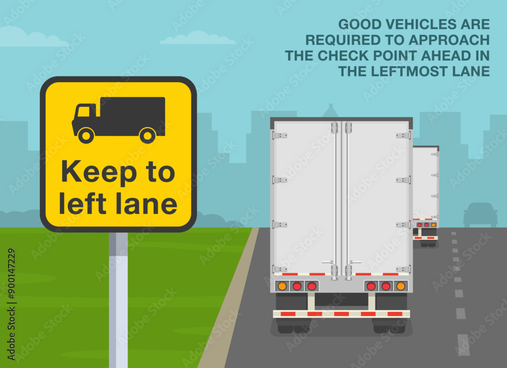 Safe driving tips and traffic regulation rules. Close-up of a british ...