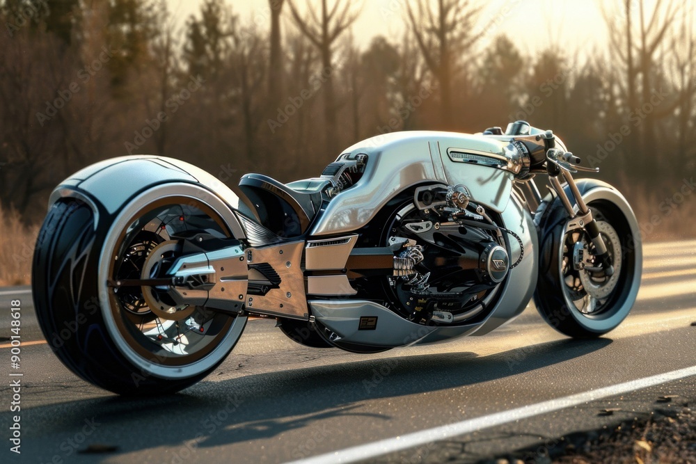 Futuristic Motorcycle, Cyberpunk Bike, Sci-Fi Motorcycle, High-Tech ...