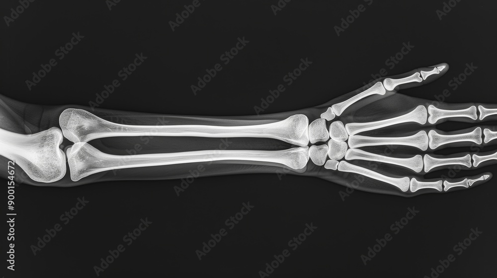 Detailed X-Ray of Forearm Bones in Professional Medical Clinic Setting ...