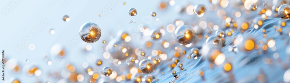 Silver nanoparticles dispersing in a water body, particle, environment ...