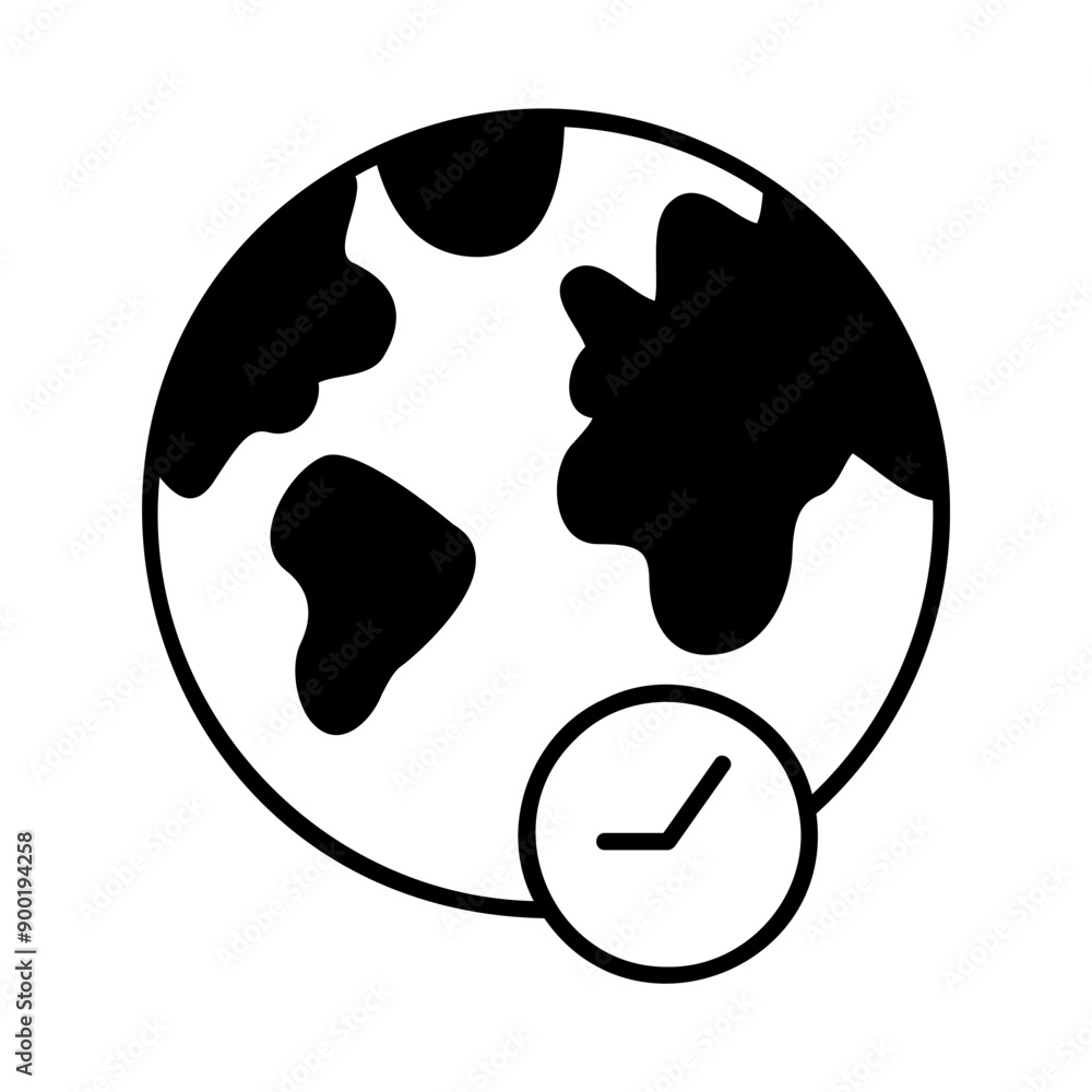 time zone map Stock Vector | Adobe Stock