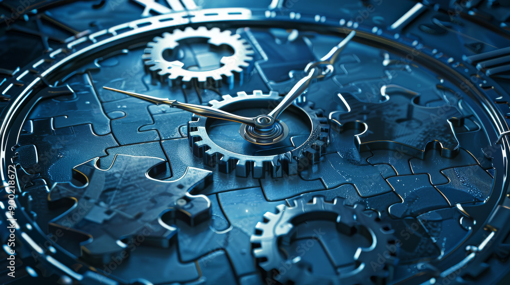 A clock face, used to show the time. It has shapes that look like ...