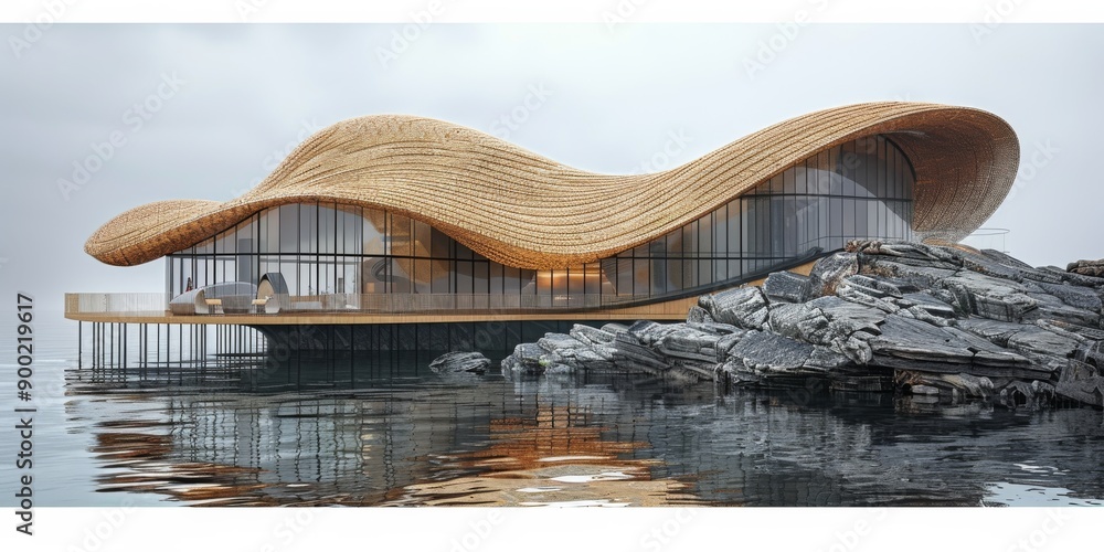 Beach House, surreal ultra modern avante garde architecture, parametric ...