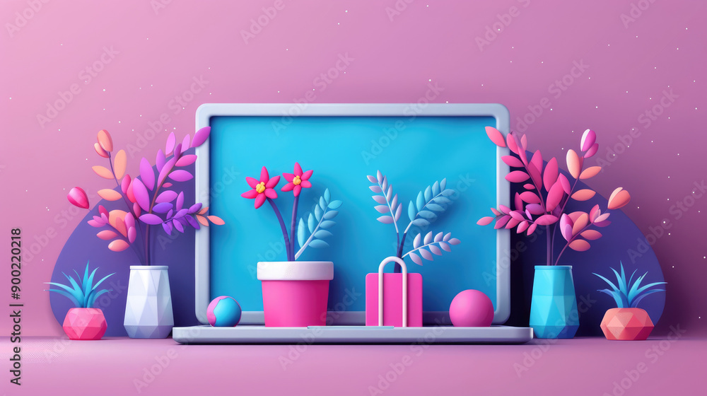 Explore a flat design illustration highlighting a tech innovation ...