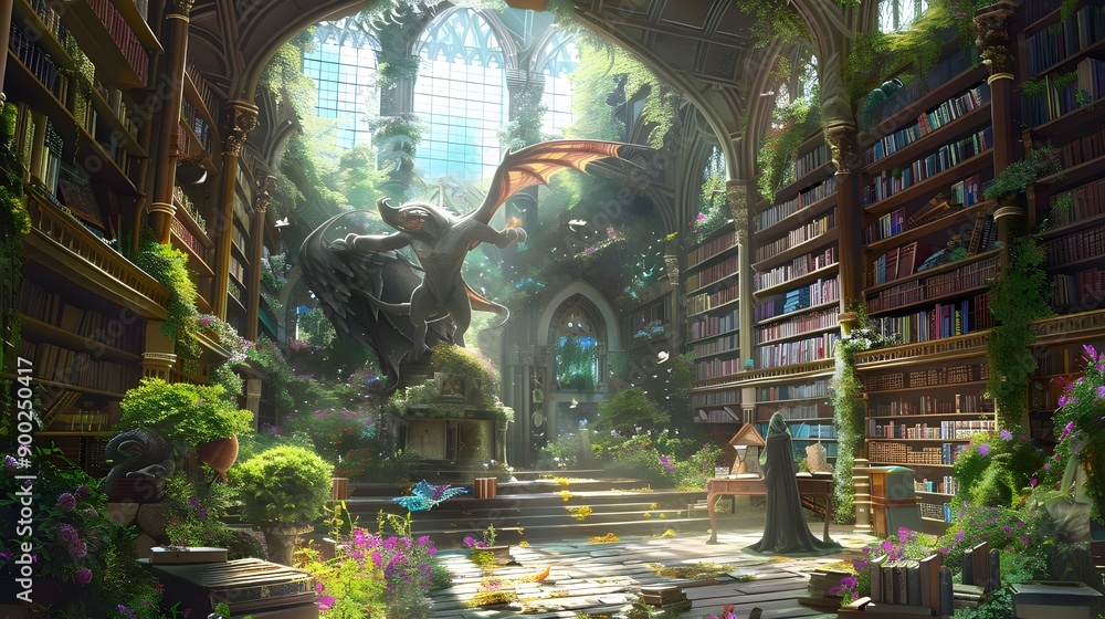 Fantasy World Where Books Come to Life: Anthropomorphic Characters ...