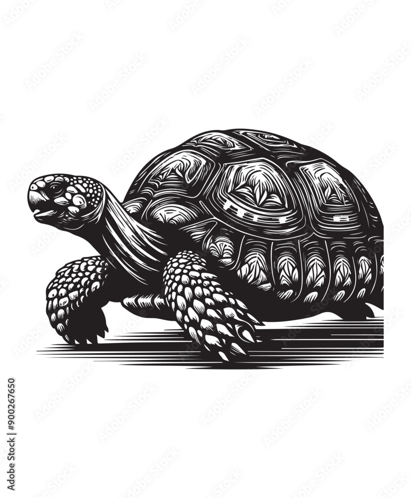 tortoise vector art,graphics tortoises icons set,vintage illustration ...