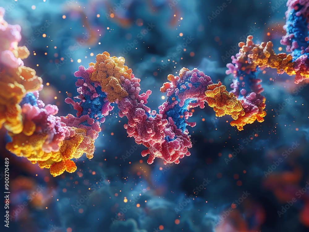 Biological Illustration of Antibody and Antigen Structure. Binding ...