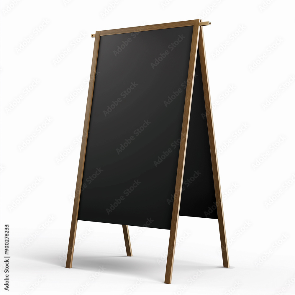 black a-frame signboard blank outdoor display marketing advertisement ...
