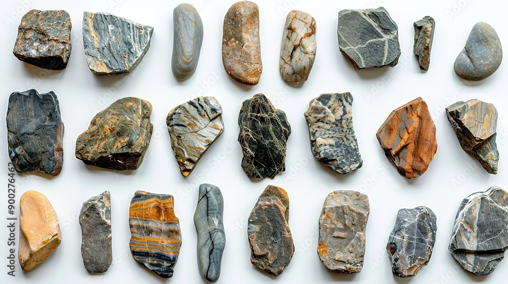 random pattern of differents types of stones with different relief from ...