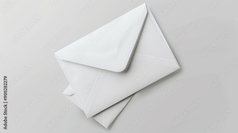 envelope template letter mock up branding a blank white background ...