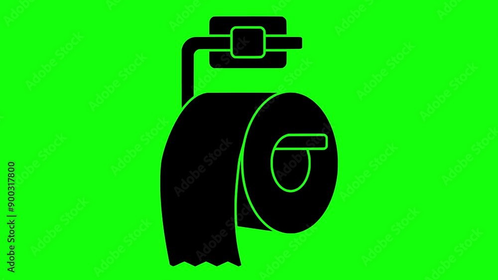 roll illustration video animation bathroom hygiene paper silhouette ...