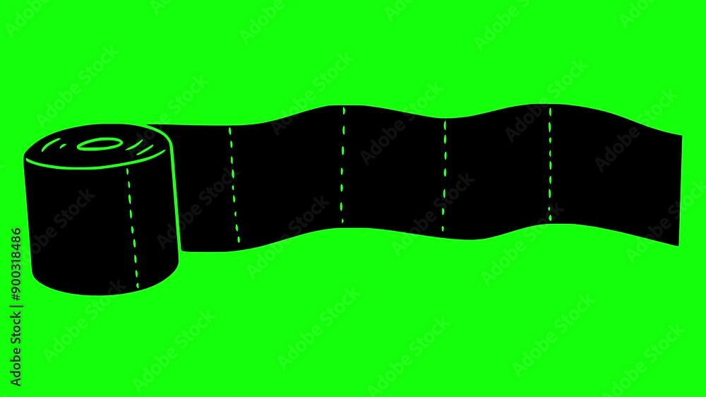roll illustration video animation bathroom hygiene paper silhouette ...