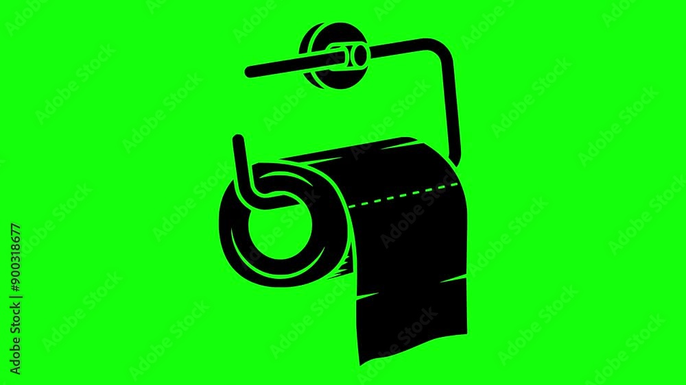 roll illustration video animation bathroom hygiene paper silhouette ...