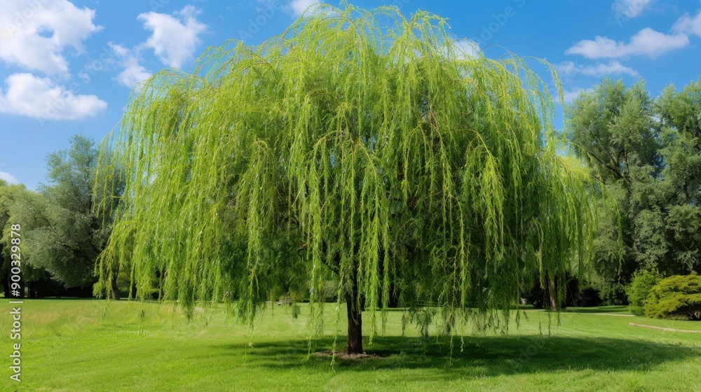 Willow (Salix): Featuring flexible branches and slender leaves, willows ...