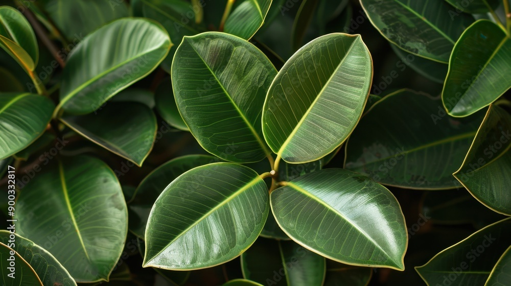 Rubber Tree (Hevea brasiliensis): Rubber trees, with their broad leaves ...