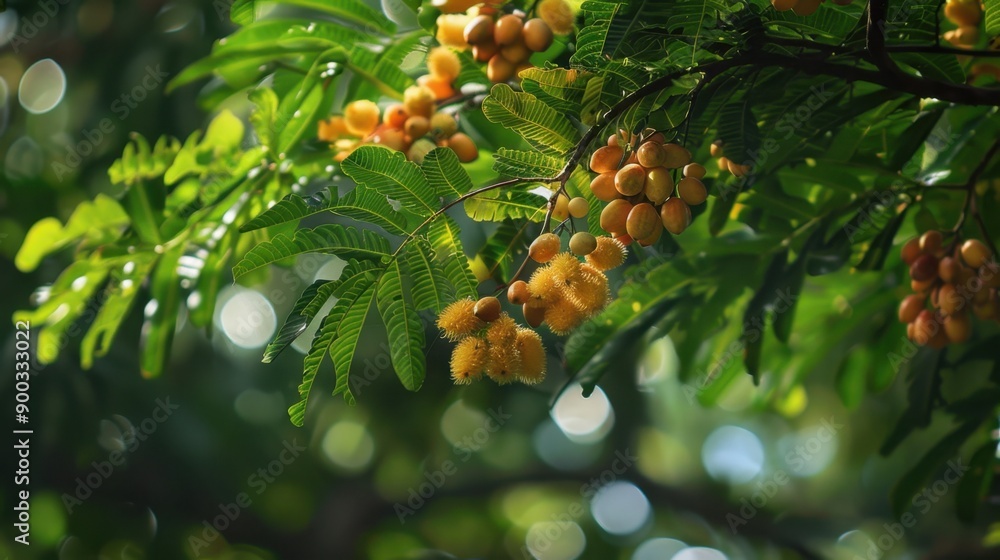 Tamarind (Tamarindus indica): Featuring feathery leaves and tangy ...