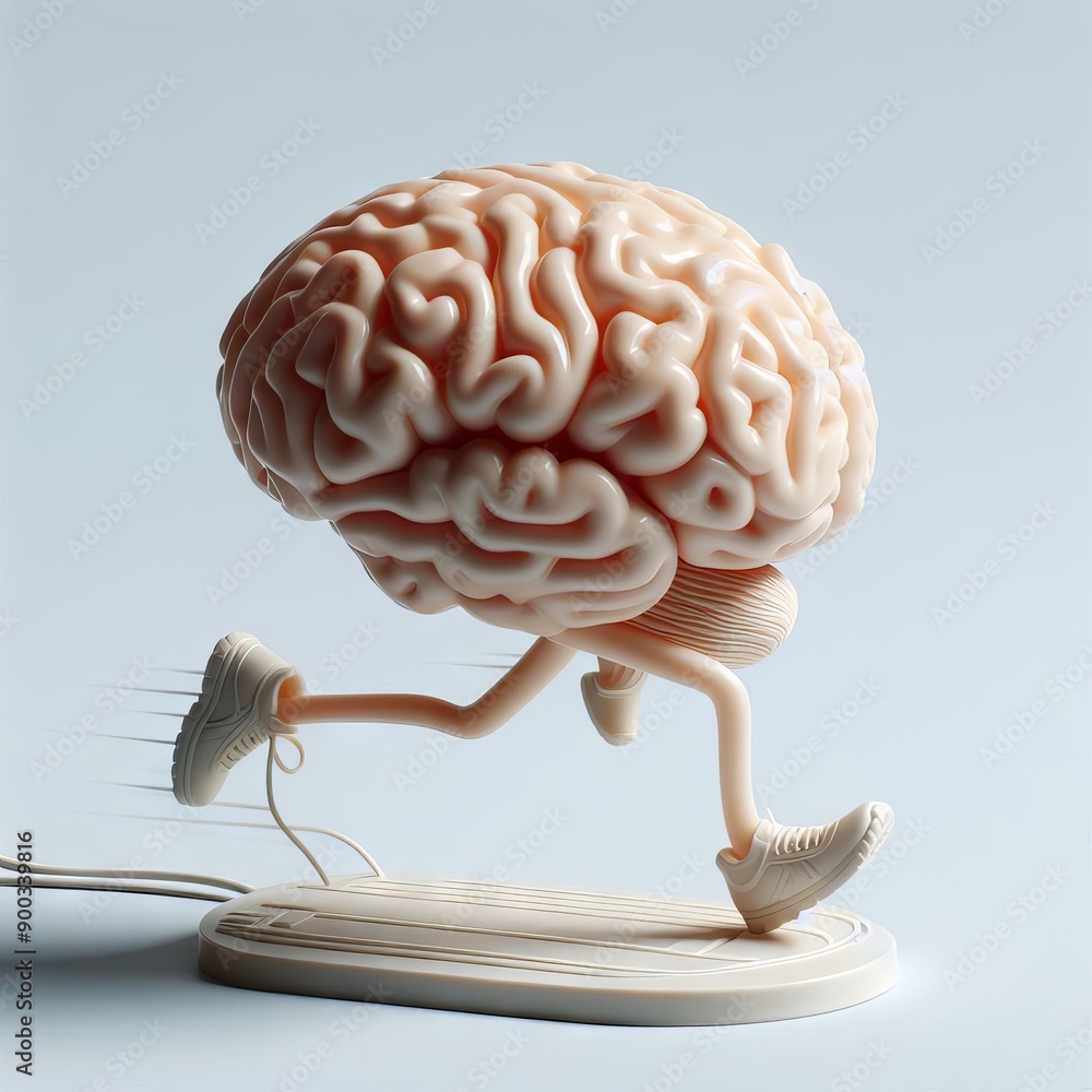 Brain fitness: Surreal images of anthropomorphic brains engaging in ...