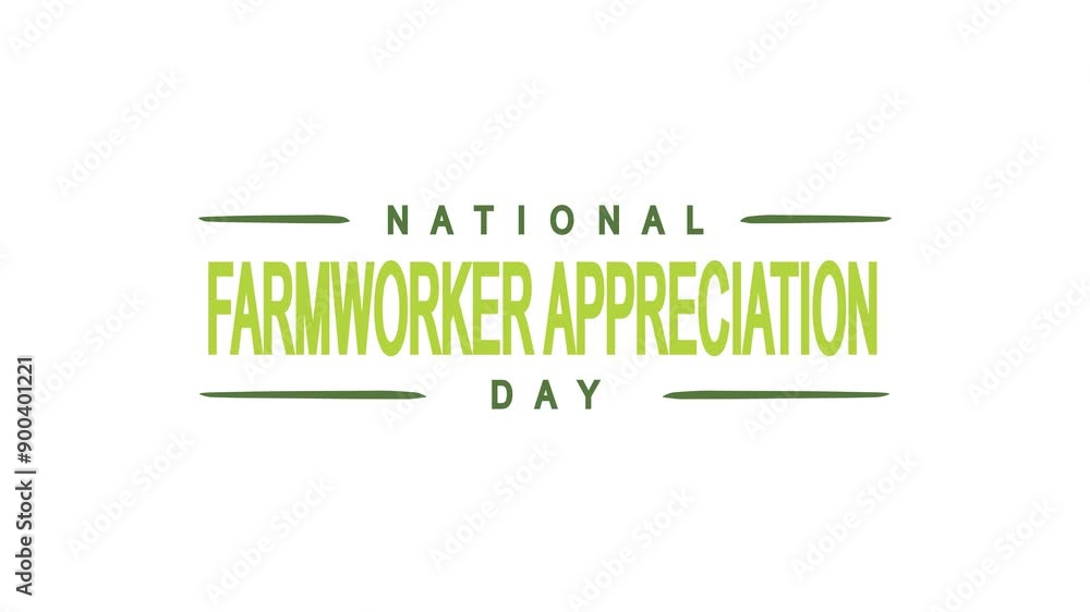National Farmworker Appreciation Day Text Animation. Great for National ...