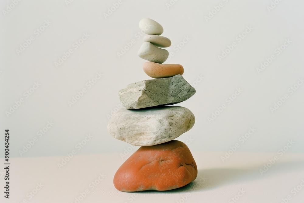 stack of rocks sitting on top of table, habit-stacking method helps ...