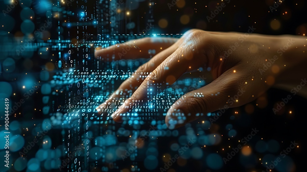 Exploring the Future of Blockchain Technology: A Hand Engaging with ...