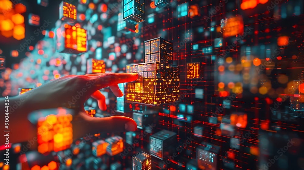 Exploring the Future of Blockchain Technology: A Hand Engaging with ...