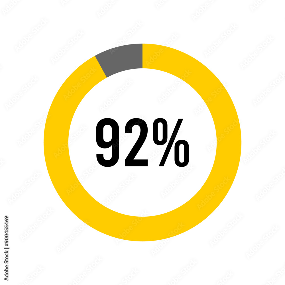 92% percent percentage diagram meter from ready-to-use for web design ...
