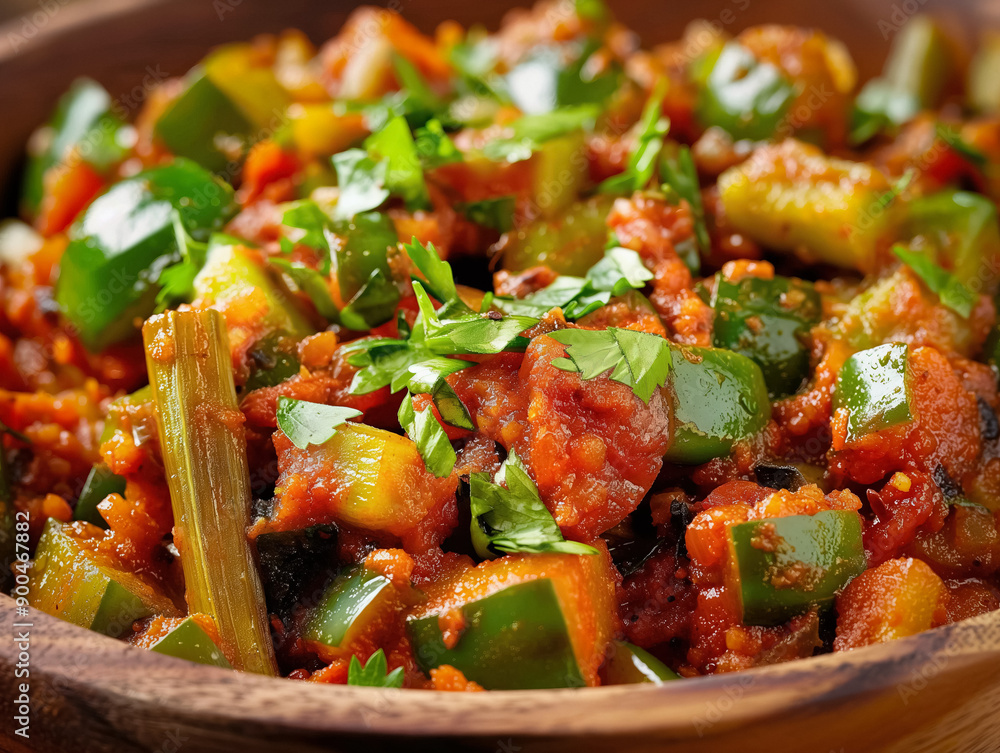 Bhindi masala - popular indian food dish Stock Photo | Adobe Stock