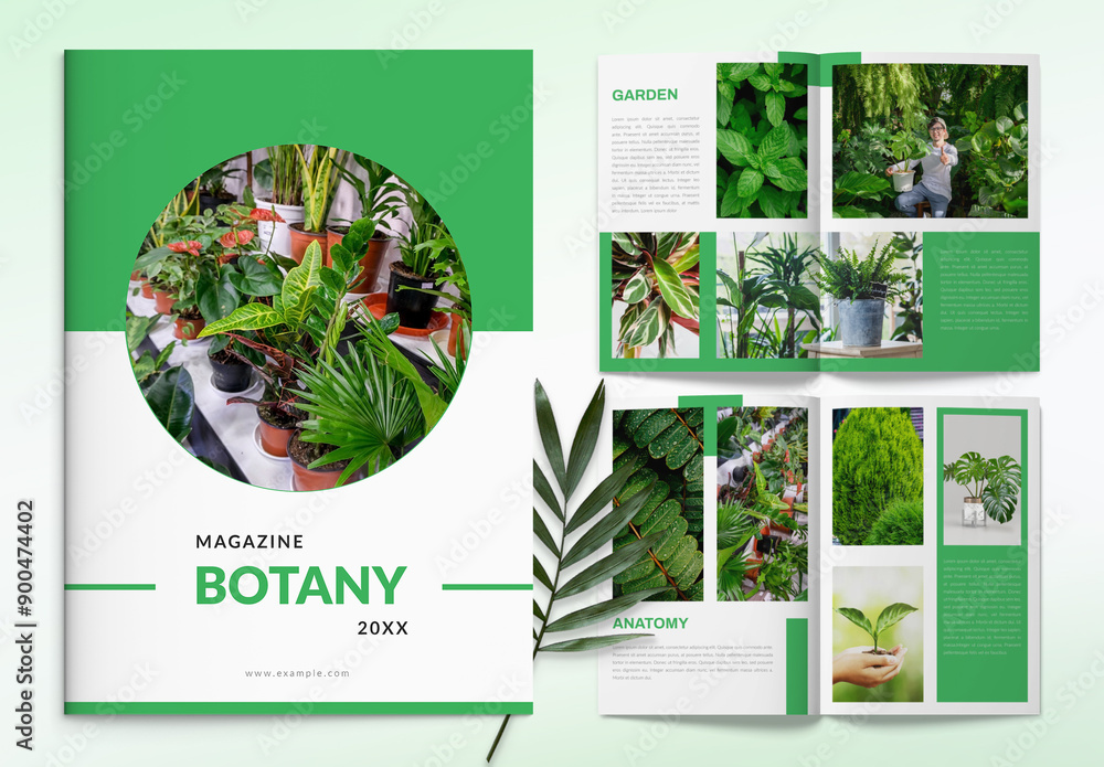 Botany Magazine Layout Stock Template | Adobe Stock