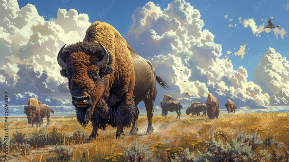 Bison the iconic symbol of the vast great plains and the rich ...