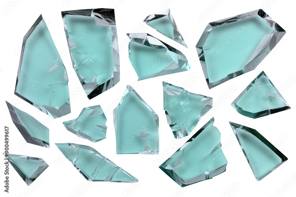 Shattered Glass PNG Broken Glass shards Splinters isolated on white and ...