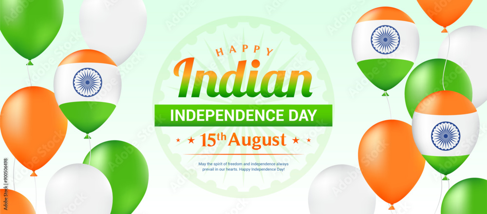 Happy Indian Independence Day, 15th August banner vector illustration ...