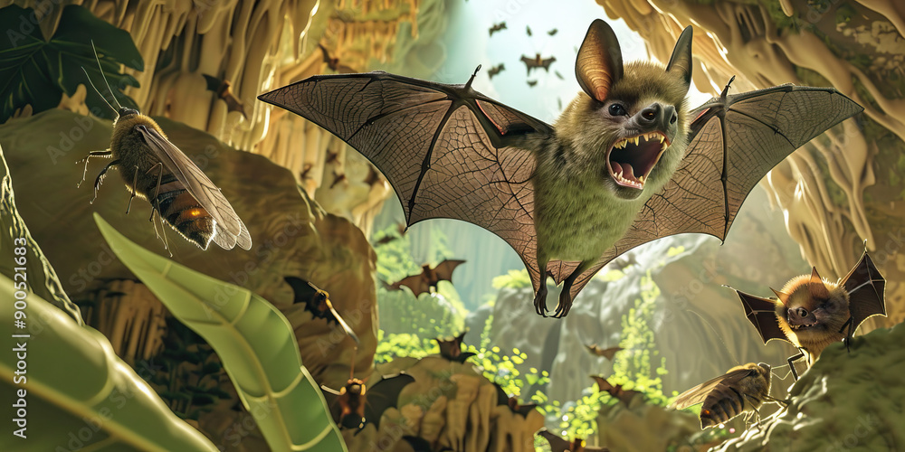 Cave Dwellers: An image showing the diverse wildlife that inhabits ...