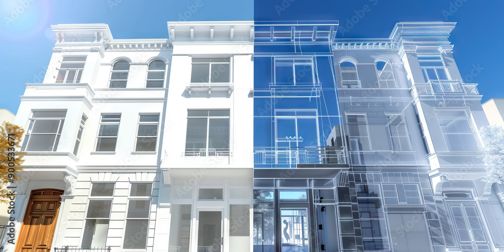 Architectural Transformation: Before-and-after images showcasing the ...