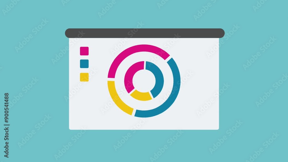 animation of data analytics on dashboard with chart or diagram Stock ...