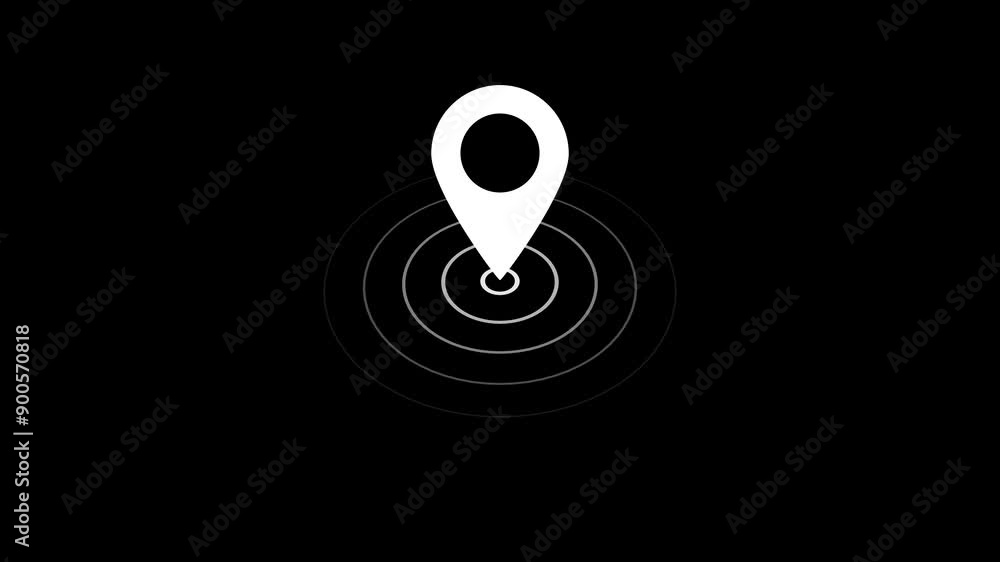GPS location pointer animated and locator icon. Map pin, Google map ...