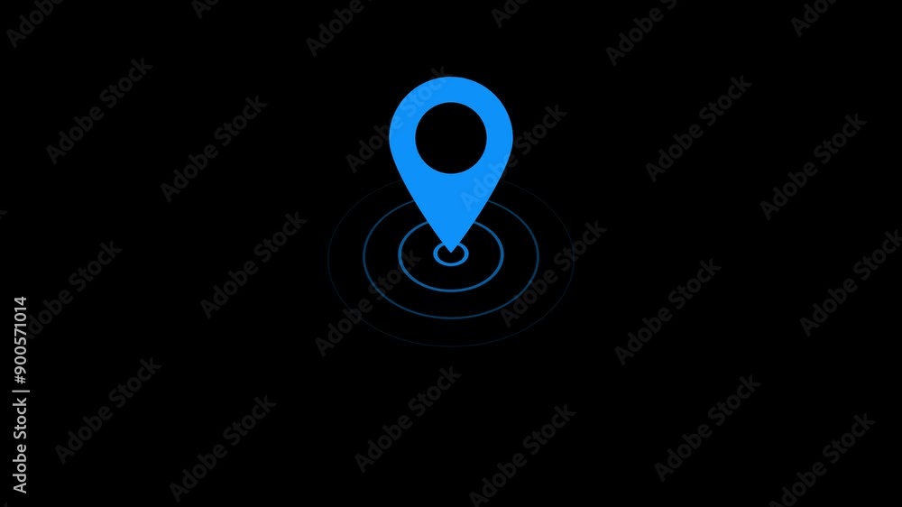 GPS location pointer animated and locator icon. Map pin, Google map ...