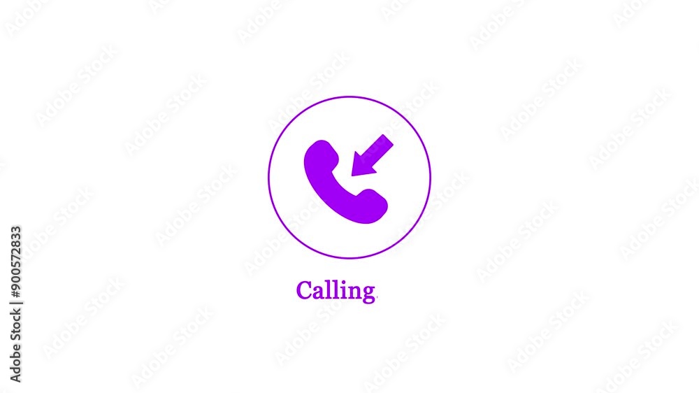 Animation of Incoming Call Icon. Call Answer. Phone Dial Symbol. Phone ...