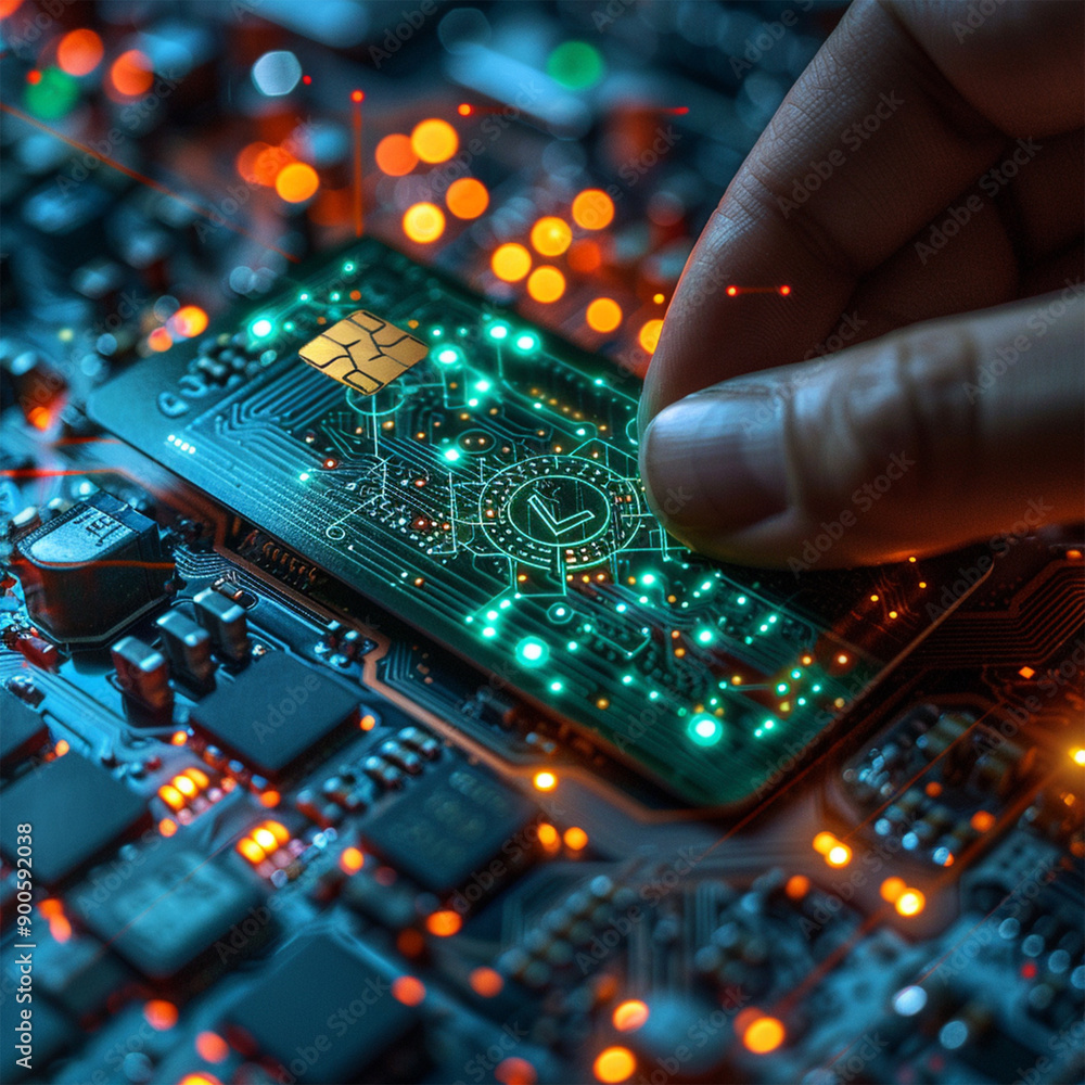 Secure Online Payment Transaction Process concept. Person confirming a ...