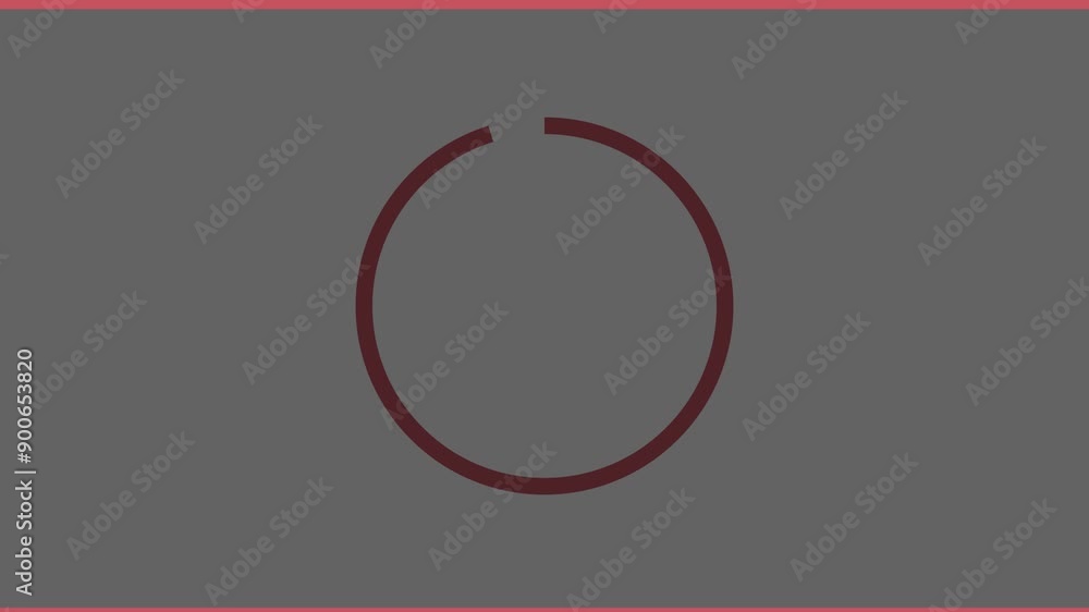 Simple line red colour check mark animation on black colour background ...