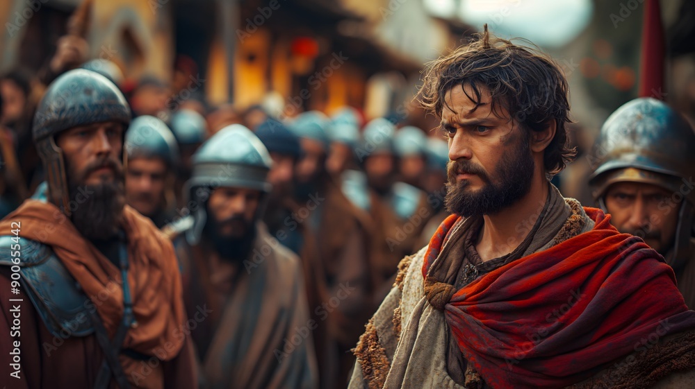 Foto de Biblical Story, Jesus was captured by soldiers in the Garden of ...