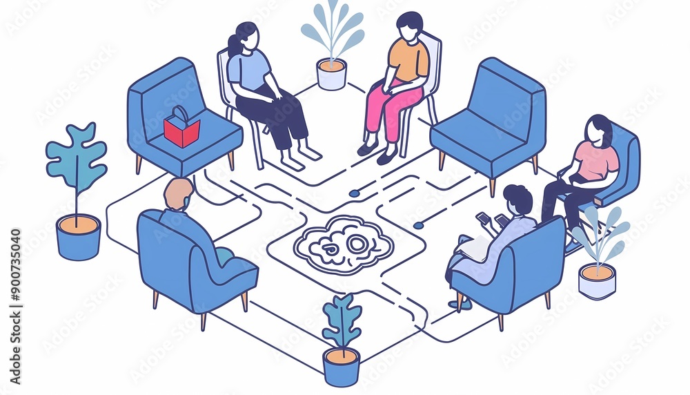 Therapeutic Process Visualization, detailed visual representation of ...