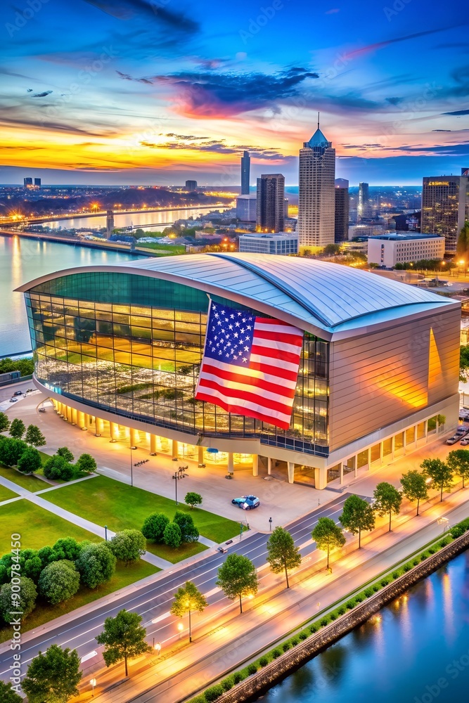 Milwaukee, Wisconsin USA - July 4th, 2024: Fiserv Forum is being used ...