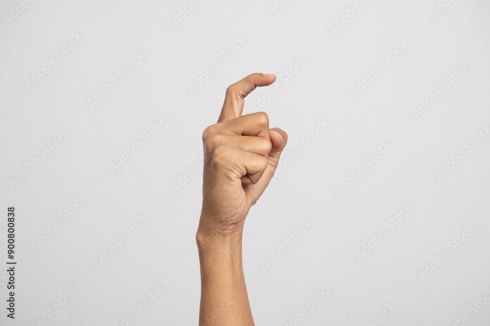 Deaf alphabet letter X by hand. Letter 'X' in sign language, isolated ...