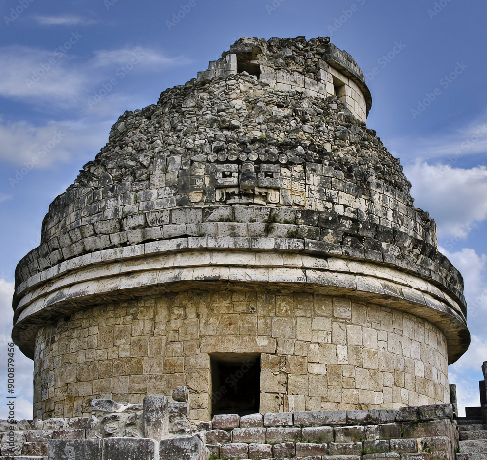 El Caracol, (Snail) is one of the structures of the Mayan city of ...