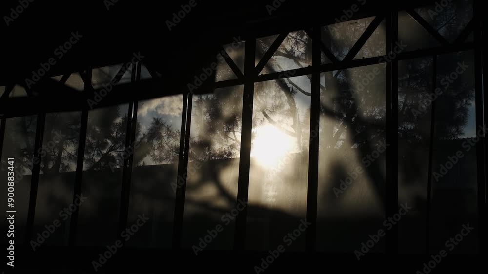 Sunlight from the window of a factory, sunlight from the window of a ...