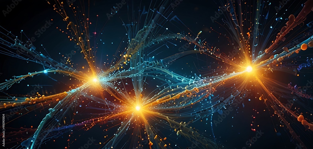 Quantum Entanglement An abstract visualization of quantum entanglement ...