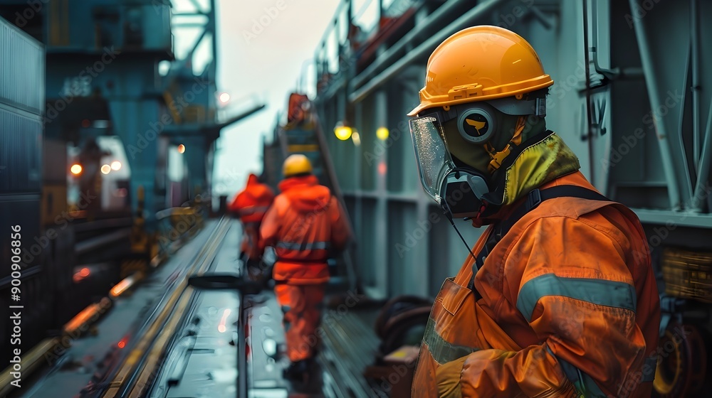 Coordinated Container Movement of Dock Workers at a Busy Port Terminal ...