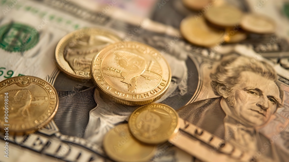 Wealth Crumbles Amidst Hyperinflation Gold Coins in a Sea of Worthless ...